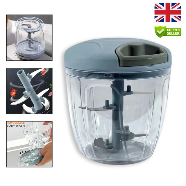 MANUAL MINCER GARLIC Vegetable Chopper Hand Rotate Garlic Press Crusher ...