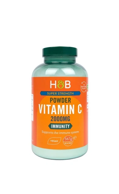 RRP £30 H&B Vitamin C 2000mg High Strenght 567G Powder Immunity Vegan ...