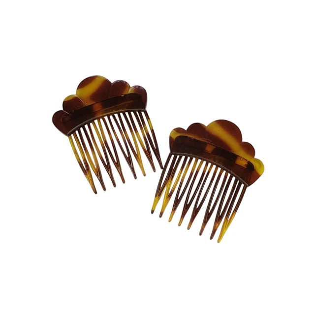 PAIR 2 VINTAGE Goody Hair Side Combs Canada Faux Tortoise Shell ...