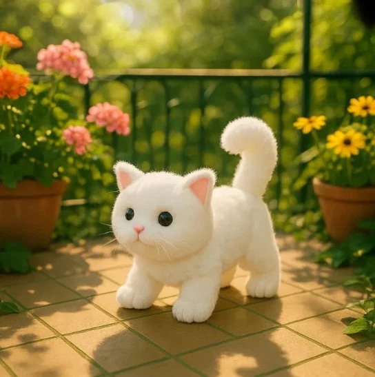 MY REALISTIC ROBOT Cat, Realistic Robot Cat Plush,cute Interactive ...