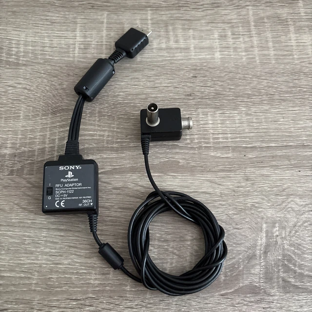 GENUINE SONY SCPH-1122 PlayStation RFU Cable Adapter Used PS1 PS2 £4.99 ...