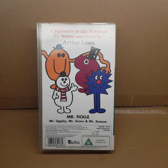 MR. MEN MR tickle - Mr uppity, Mr snow & Mr sneeze - Arthur Lowe VHS ...