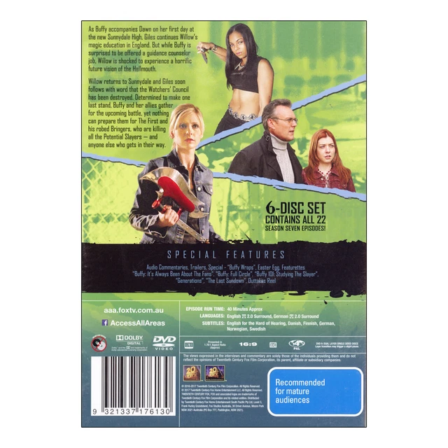 Buffy The Vampire Slayer Season 7 Dvd 6 Disc New Region 4 Sealed