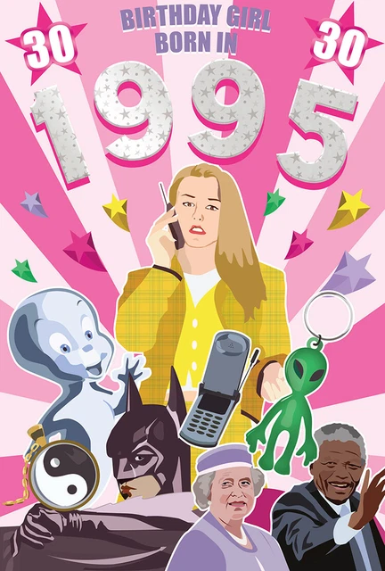 30TH FEMALE BIRTHDAY Card 30 In 2025 1995 Year You Were Born £2.99 ...