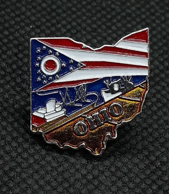 VINTAGE HAT PIN U S State of Ohio Lapel Pin $17.97 - PicClick AU