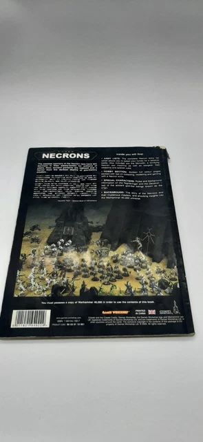 CODEX NECRONS 3RD Edition, Rough, Warhammer 40k $1.99 - PicClick CA