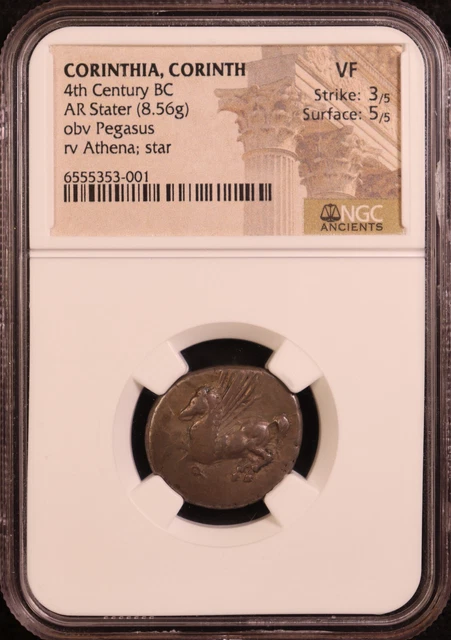 CORINTHIA, CORINTH AR Stater "Pegasus & Athena" 4th Century BC - NGC VF ...