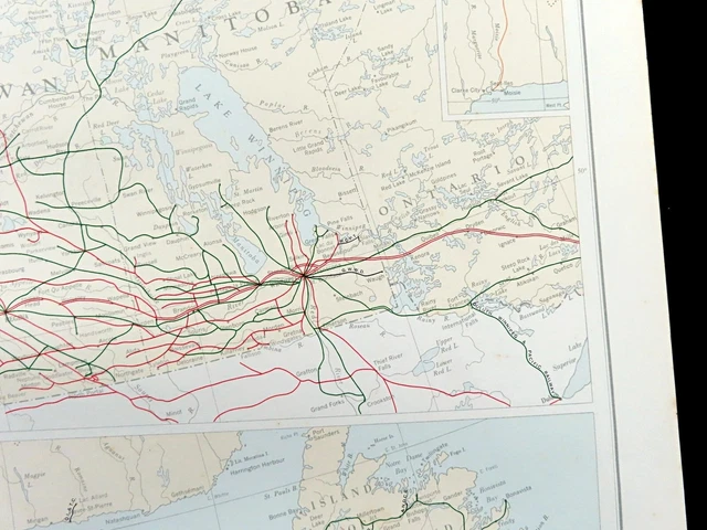 RAILWAY MAP OF Canada Canadian Pacific Rail Routes Network Large ...