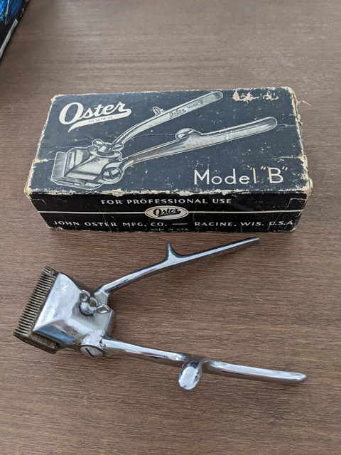 VINTAGE JOHN OSTER MODEL B HAIR CLIPPER. RACINE WIS. U.S.A. Made In ...