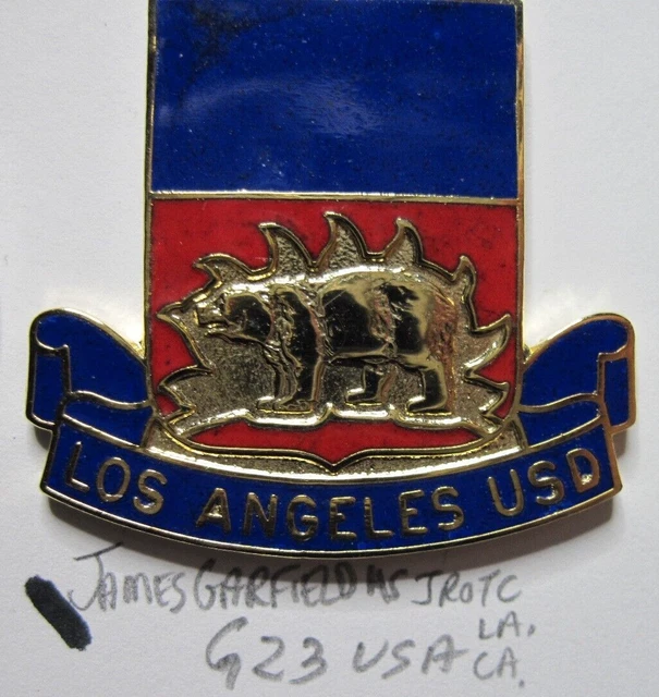 ARMY DI DUI CB Clutchback JAMES GARFIELD HIGH SCHOOL JROTC ROTC G23 USA ...