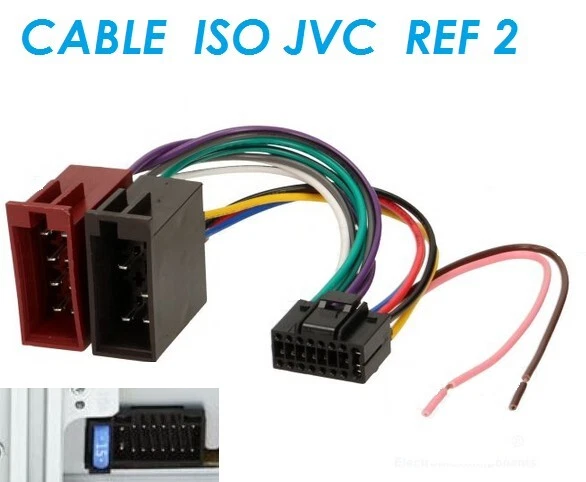 JVC 16 PIN ISO Wiring Harness Connector Adaptor Lead Cable Wire Plug ...