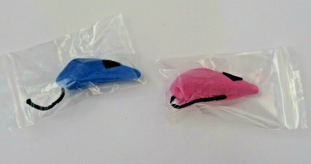 TWIN PACK ZEBEDEE Style Catnip Mouse Like Zebedee Catnip Mice Hand Made ...