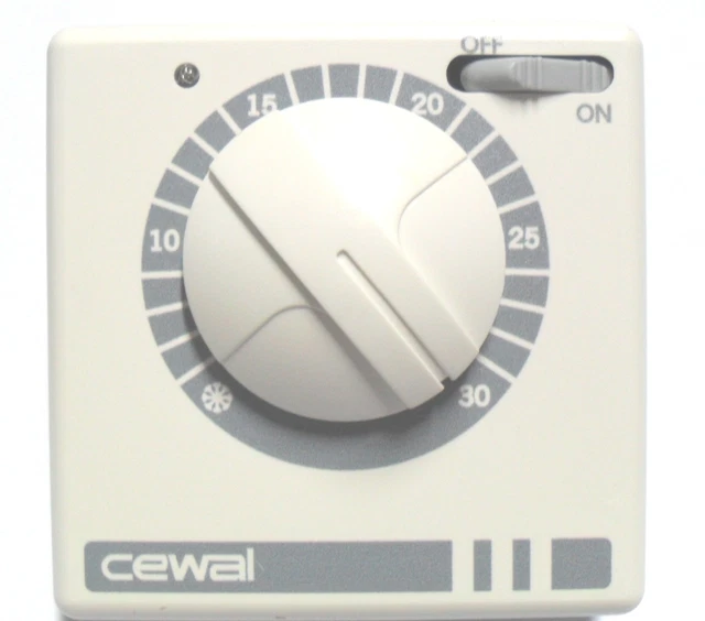 RQ30 RAUMTHERMOSTAT KESSEL Mechanisch Cewal Mit Ein/Aus Schalter Und Led EUR 19,50 - PicClick DE
