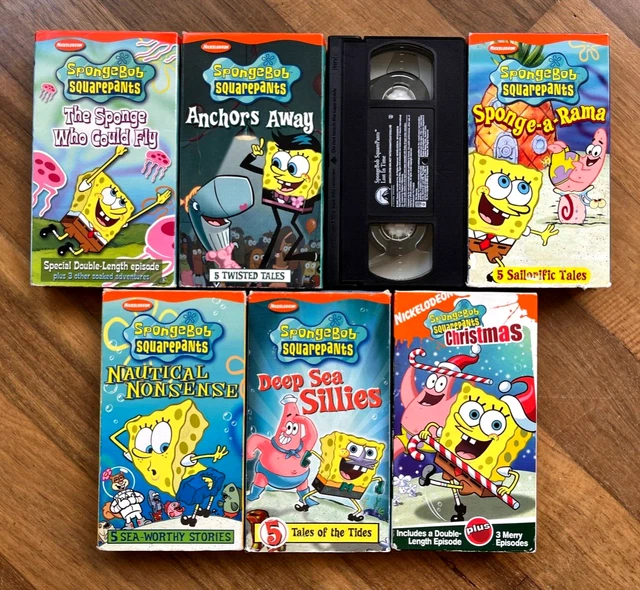 SPONGEBOB SQUAREPANTS 7 X VHS lot Lost Time Christmas Anchors ...