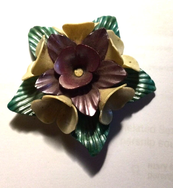 SUFFRAGETTE FLORAL LAPEL BADGE WSPU COLOURS : c.1910-1912 : RARE ...