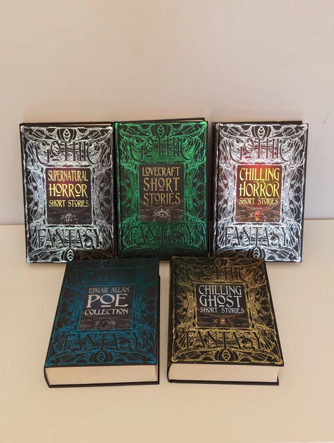 5 GOTHIC FANTASY Book Collection Bundle Horror Fantasy Stories Edgar ...