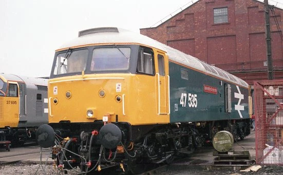 ORIGINAL COLOUR NEGATIVE of ex works 47457 BR class 47 diesel loco £2. ...