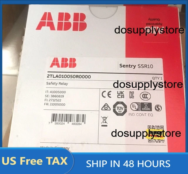 ABB 2TLA010050R0000 SENTRY SSR10 safety relay 24vdc new in box US Free TAX $220.76 - PicClick CA
