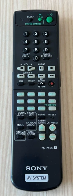 TÉLÉCOMMANDE TV SONY AV SYSTEM RM-PP404 Remote Control Fernbedienung Noir EUR 49,99 - PicClick FR