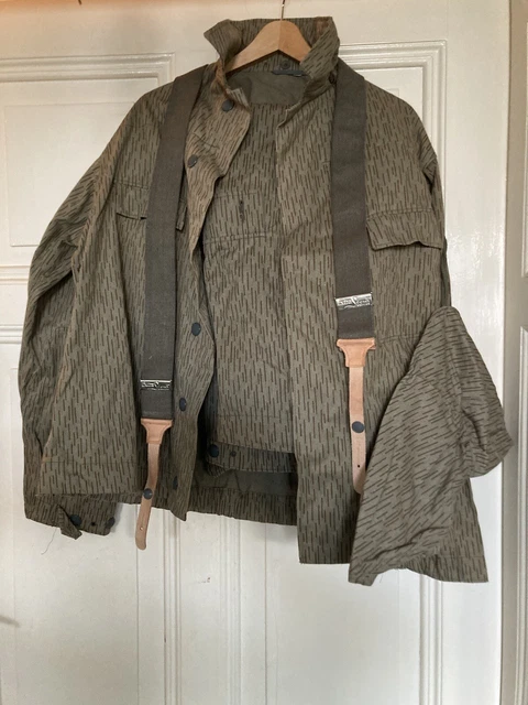 NVA KAMPFANZUG 64 anknöpfbare Kapuze Tarnanzug m52 Jacke Hose Depot ...