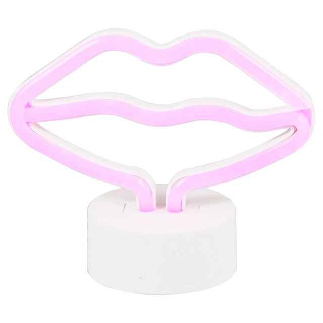 ACRYLIC RED LIP Shape Night Lamp LED Neon Signs Light Desktop Light ...