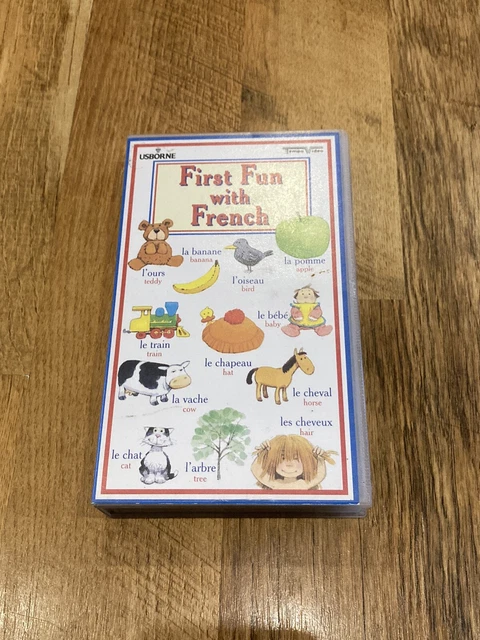 FIRST FUN WITH FRENCH - VHS TAPE - Tempo Video - Usborne - 1994 +FREE ...
