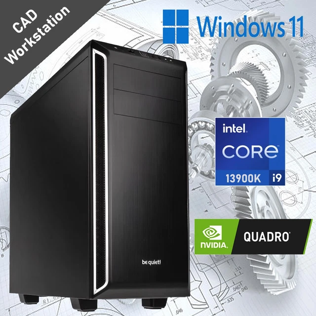 WORKSTATION CAD PC INTEL I9 13900K Quadro T400 64GB DDR5 2000GB SSD EUR ...