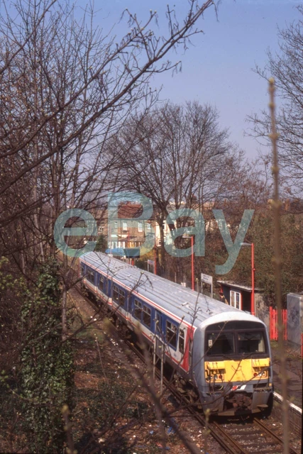 35MM RAILWAY SLIDE of Class 456 EMU 456015 @ Morden Road Copyright to ...