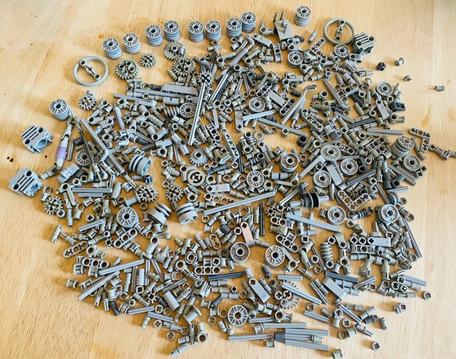 LEGO TECHNIC VECCHI ingranaggi grigi spille connettori 4143 3650 4019 ...