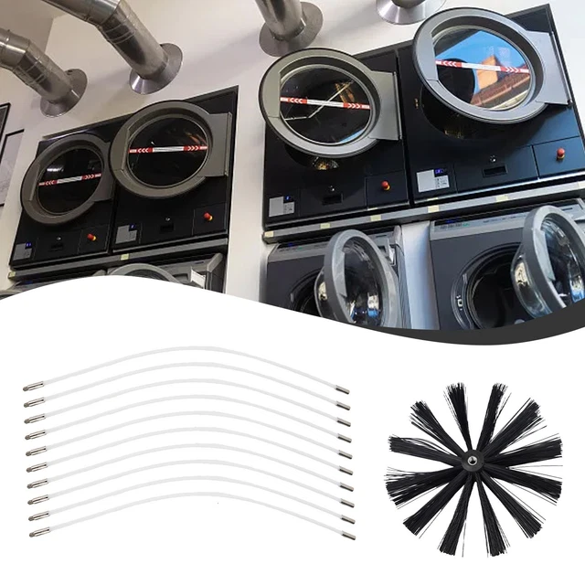 BRUSH BLACK + White Fireplace Nylon Soft Cloth Soft cloth Sweep System ...