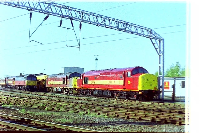 35MM RAILWAY COLOUR Negative Class 37 417 at Crewe £1.75 - PicClick UK