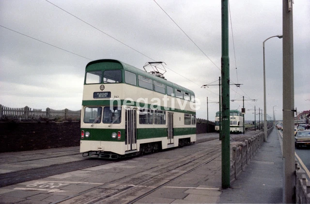 BLACKPOOL JUBILLEE TRAM 762 BISPHAM 1983 35mm NEGATIVE+COPYRI £2.20 ...