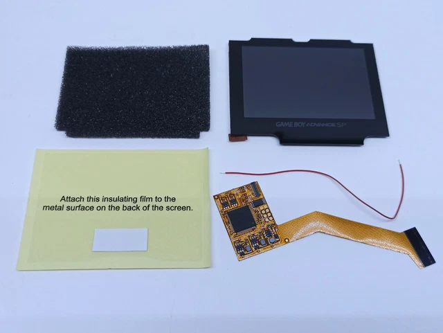 GAMEBOY ADVANCE SP GBA IPS LCD V2 Screen Replacement/Upgrade Kit #58 ...