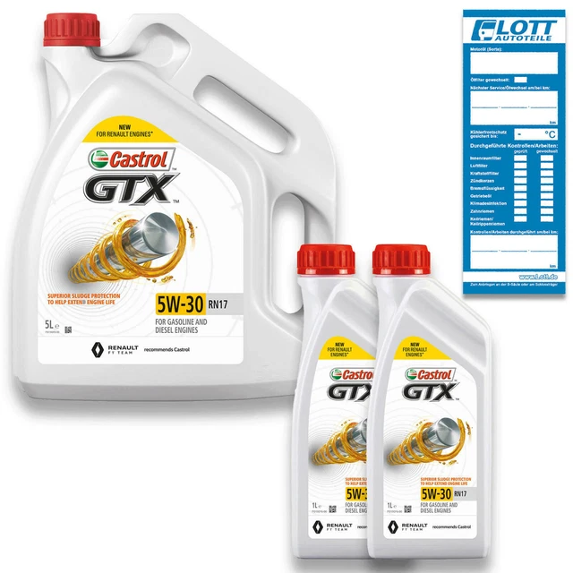 7 LITER CASTROL engine oil GTX 5W-30 RN engine oil engine oil oil oil ...