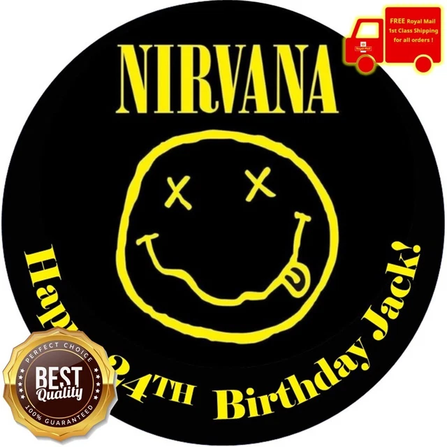 NIRVANA ROCK BAND | Personalised Edible Cake Topper on Icing Sheet or ...
