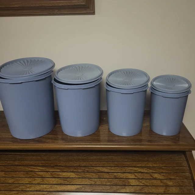 VINTAGE TUPPERWARE NESTING Set of 4 + Lids ,Servalier Canisters ...