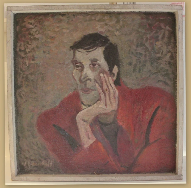 MARIA ADOLF-KRAFFT PORTRAIT eines Mannes 1985 Öl auf Malpappe Kunst ...
