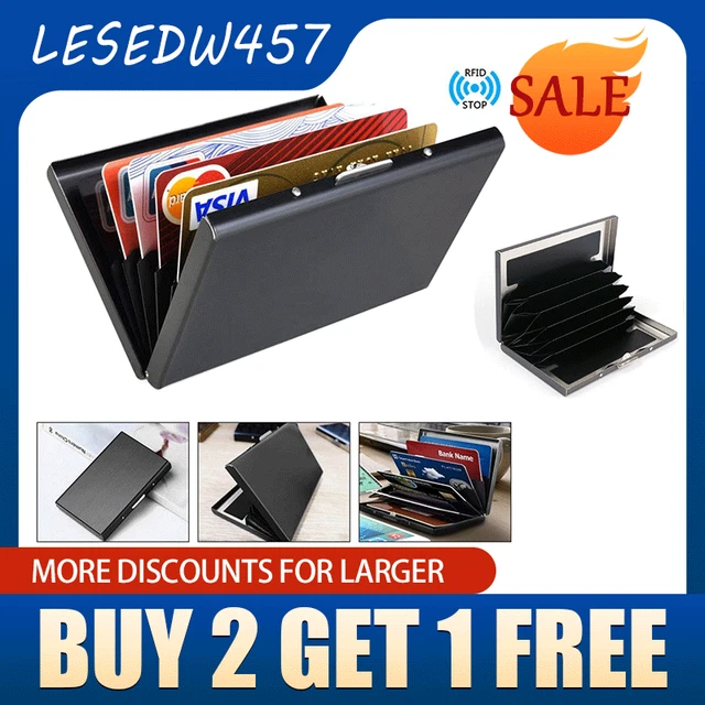 RFID CARD HOLDER Case Protector Contactless Scan Protected Safety Bank ...