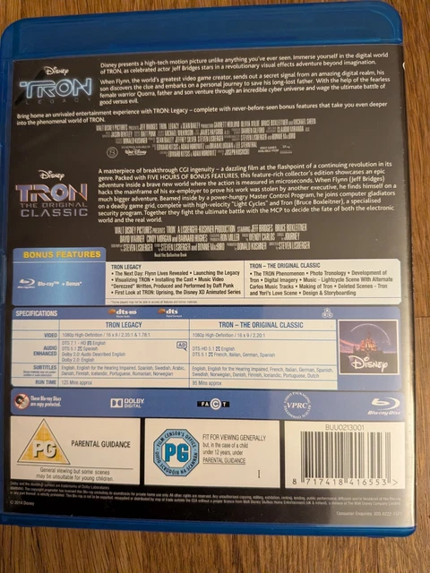 TRON / TRON Legacy (Box Set) (Blu-ray, 2014) £8.00 - PicClick UK