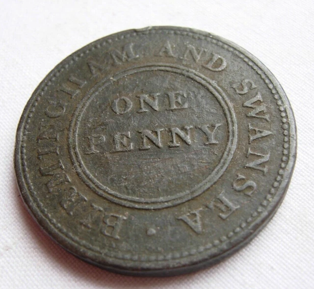 ROSE COPPER COMPANY Swansea and Birmingham one penny token 1811 £18.00 ...