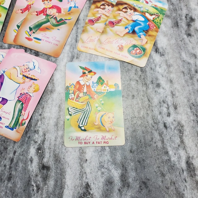 VINTAGE 1950S OLD Maid Card Game Mother Goose Edition Russell Card ...