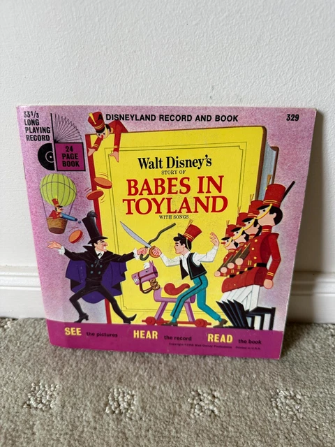 VINTAGE WALT Disneys Babes in Toyland record & book (329) $20.00 ...
