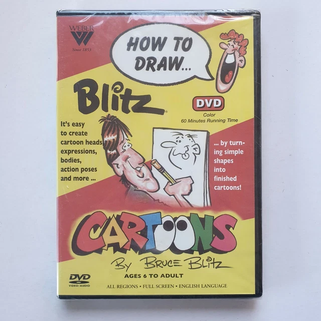 HOW TO DRAW Cartoons with Bruce Blitz (DVD, 2008) Region Free [BRAND ...