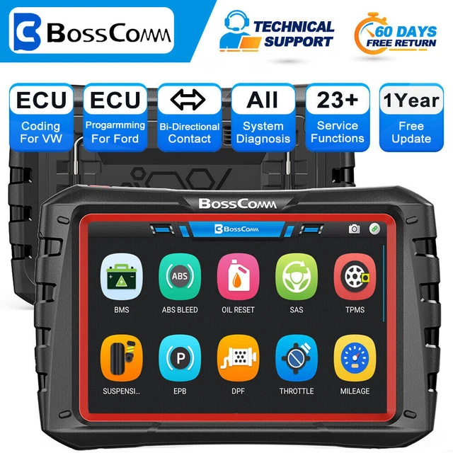 AUTO BIDIRECTIONAL OBD2 Scanner All System K-ey Coding Car Diagnostic ...