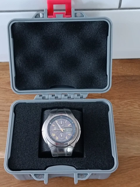 RARE VINTAGE CASIO Titanium Wave Ceptor Wva-510Tu /Radio -Controlled ...