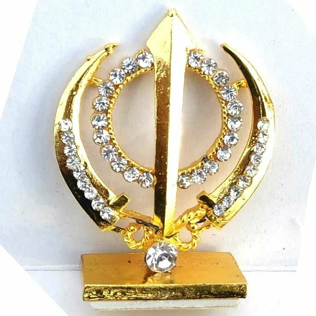 PUNJABI SIKH SYMBOLE Khanda Métal Modèle pour Voiture Tableau & Maison ...