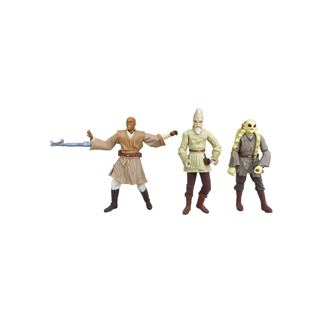 STAR WARS JEDI Action Figures Kit Fisto Ki-Adi-Mundi 2000s Hasbro NO ...