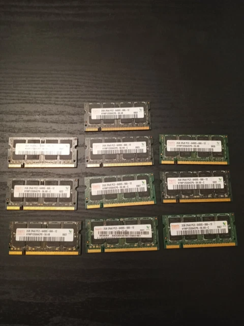 X10 HYNIX 2GB 2RX8 PC2-6400S-666-12 EUR 77,60 - PicClick DE