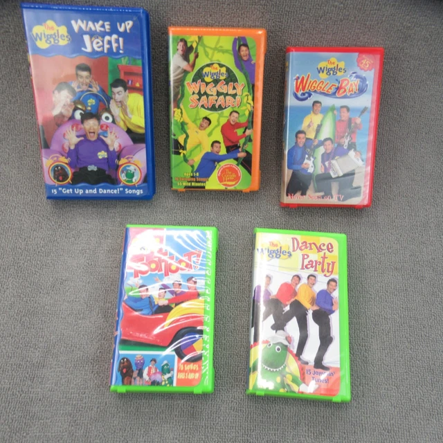 LOT OF 5 Vintage The Wiggles VHS Tapes Wiggle Bay Toot Toot Dance Party ...