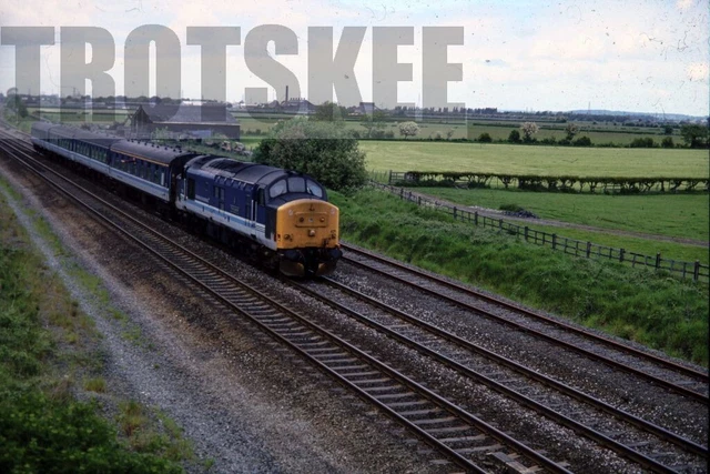 35MM SLIDE BR British Rail Diesel Loco Class 37 37421 Hawden 1995 Orig ...